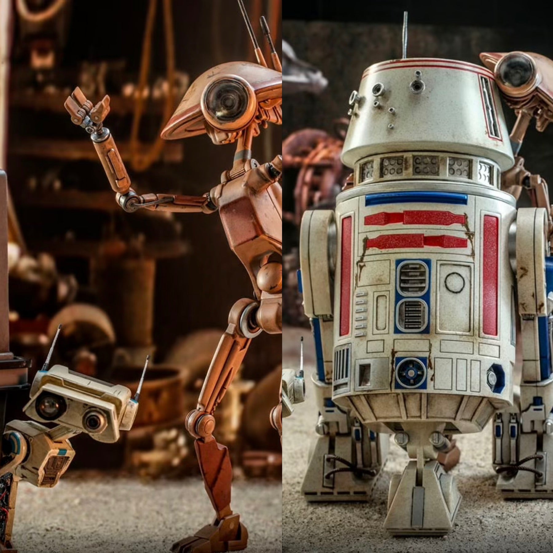 R5-D4, Pit Droid, and BD-72